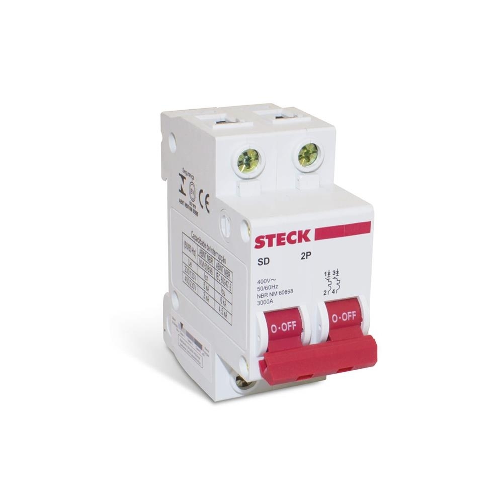 Disjuntor Bipolar Din Steck Sd62 C 32A 3Ka
