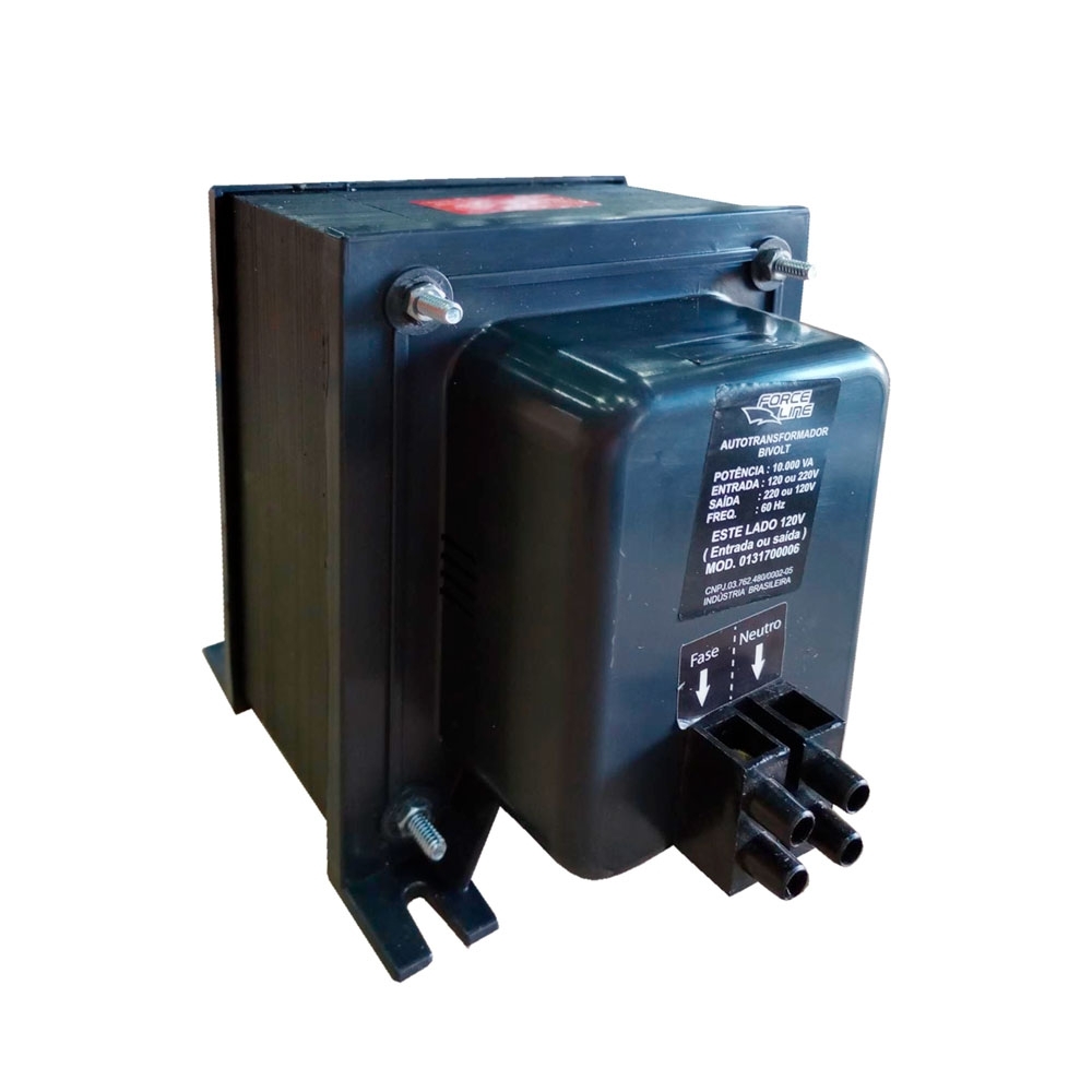 Autotransformador Slim Fit 10000VA Bivolt C/ Fusível Térmico Rearmável