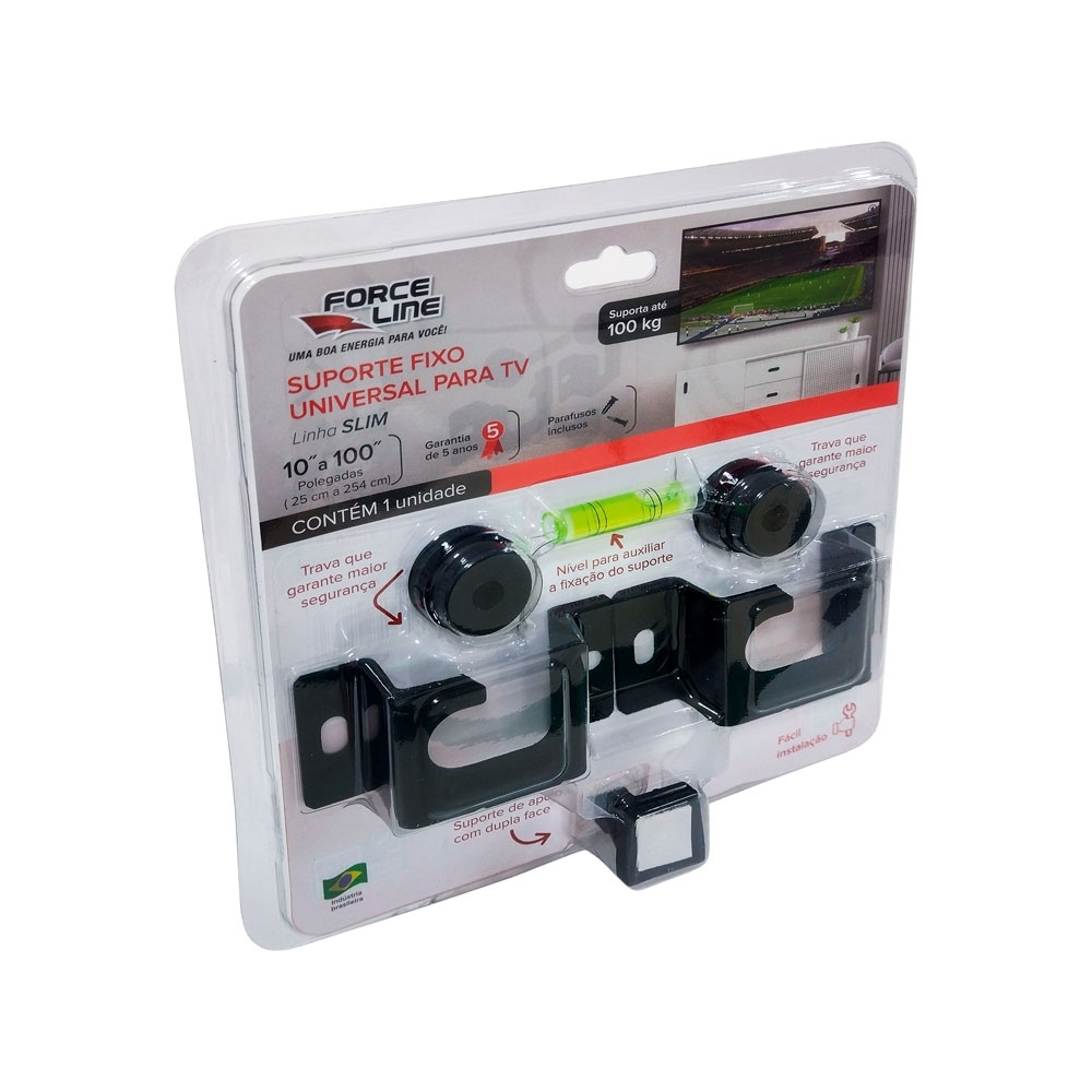 Suporte Fixo Universal P/ TV 10â a 100â Slim â Force Line